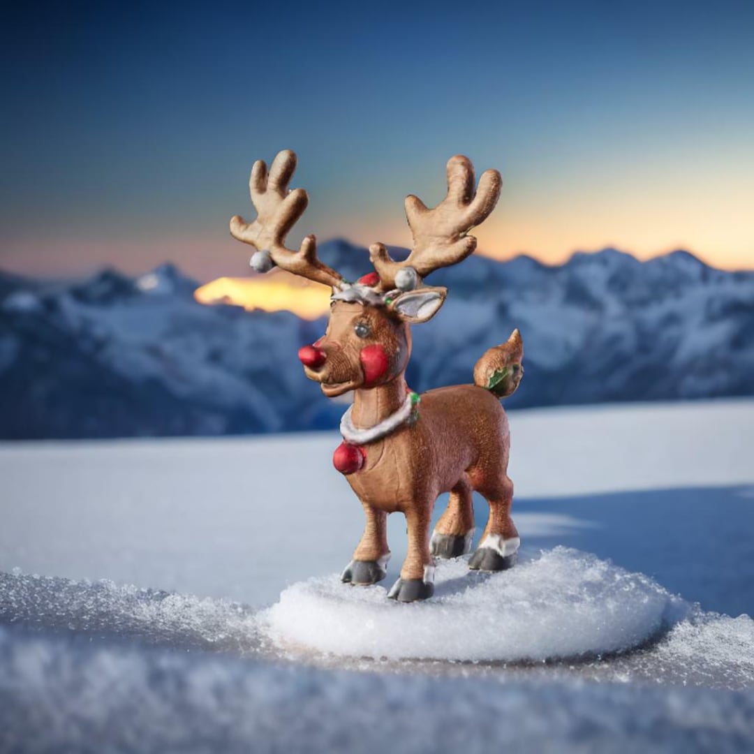 Christmas Reindeer 3D Print Design STL & OBJ File Download Festive ...