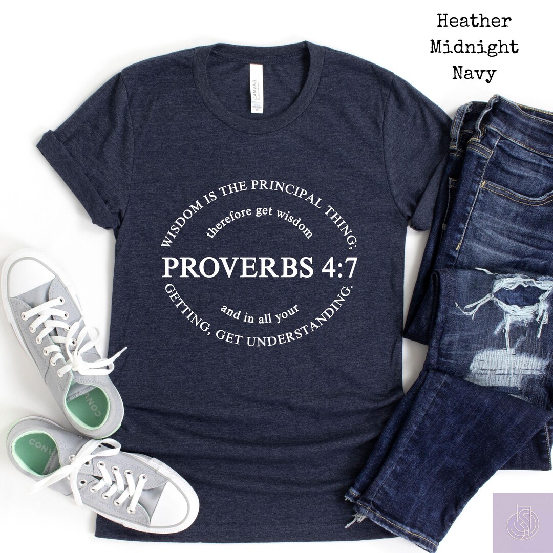 Wisdom is the Principal Thing, Proverbs 4:7, Bible Verse, Cute Womens ...