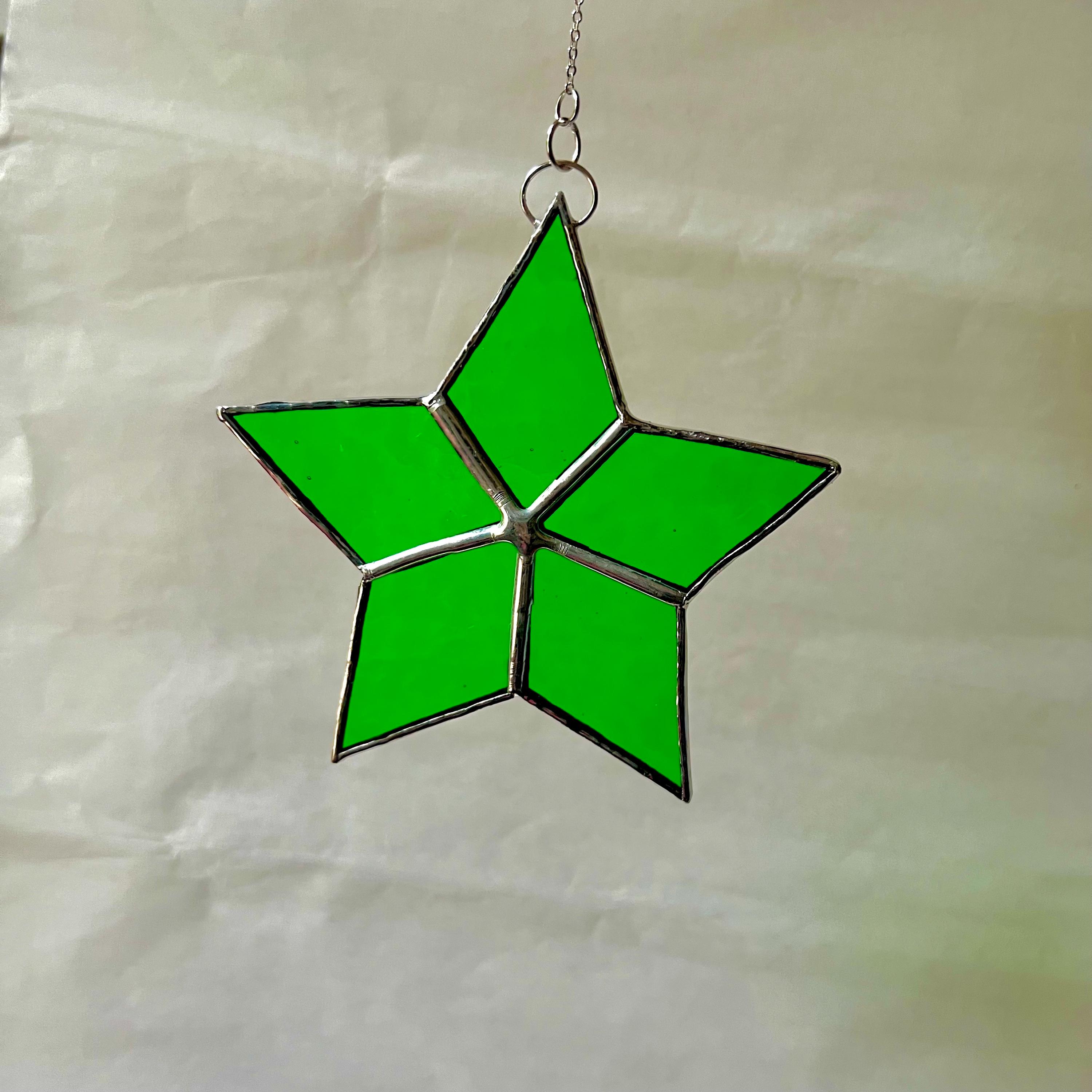 5 Point Stained Glass Star - Etsy