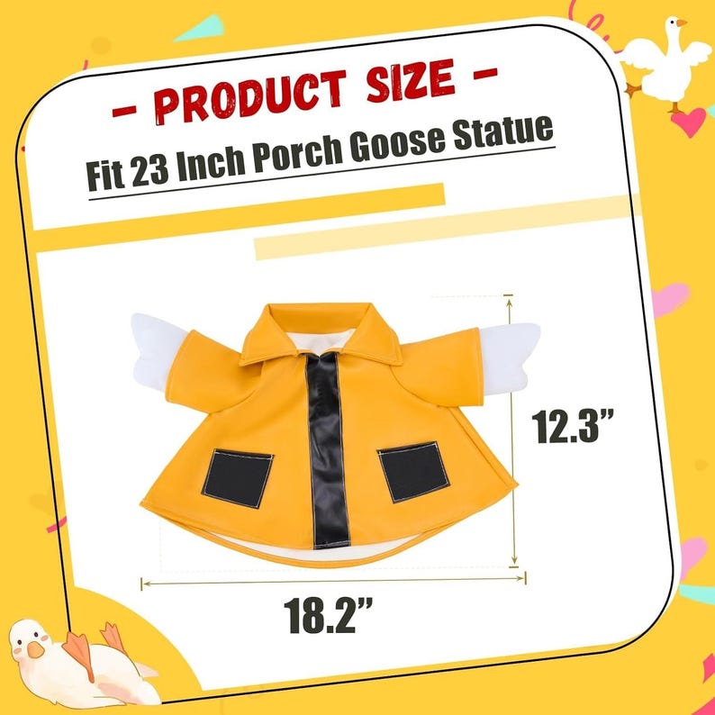 Raincoat Porch Goose Outfit for 23 Inch Statue – Personalized Name Sign ...