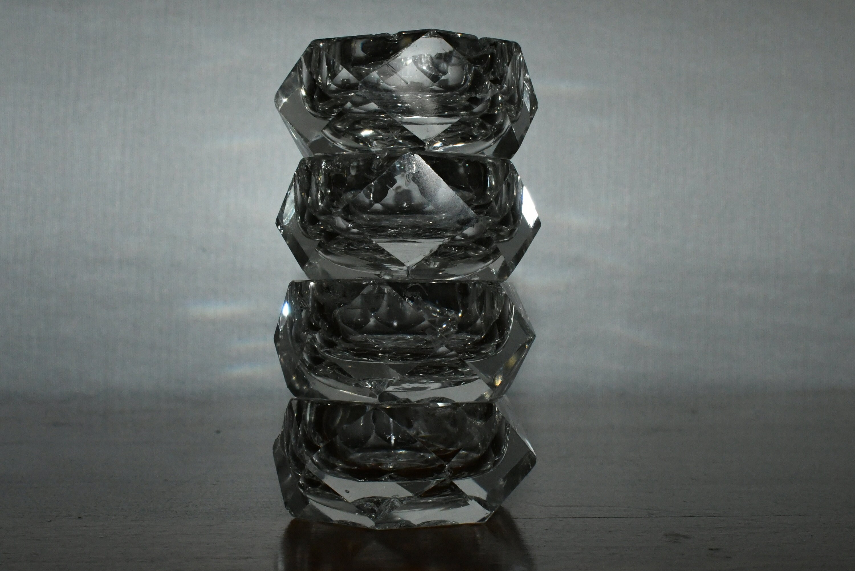 Four Individual Chippy Cut Glass Salt Cellars Salt Dips - Etsy