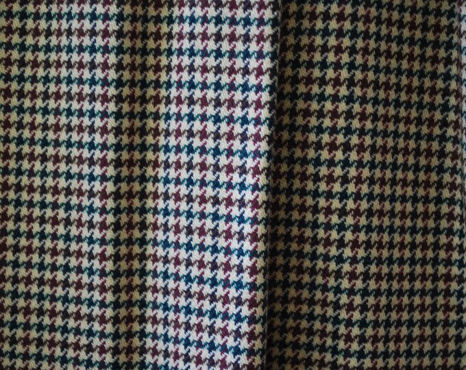 Vintage Houndstooth Wool Plaid Pencil Skirt - David Brooks - Plum and ...