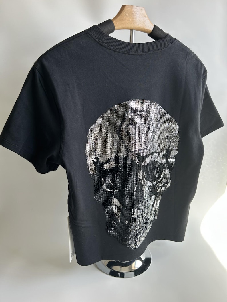 Gothic Skull, Bling T-shirt , High-end Cotton Top With Crystals - Etsy