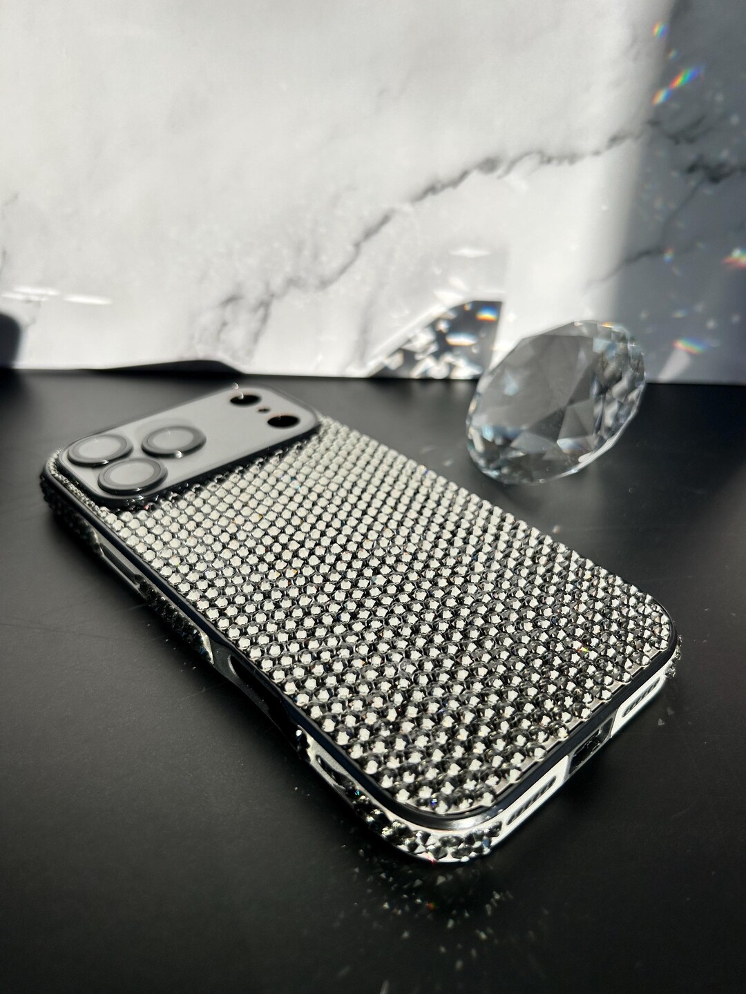 Luxury European iPhone 17 16 15 Case, Handmade Leather Shockproof Grey ...