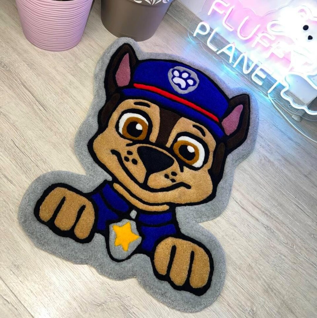Cute Custom Dog Rug for Kids Room | Handmade Tufted Nursery Rug ...