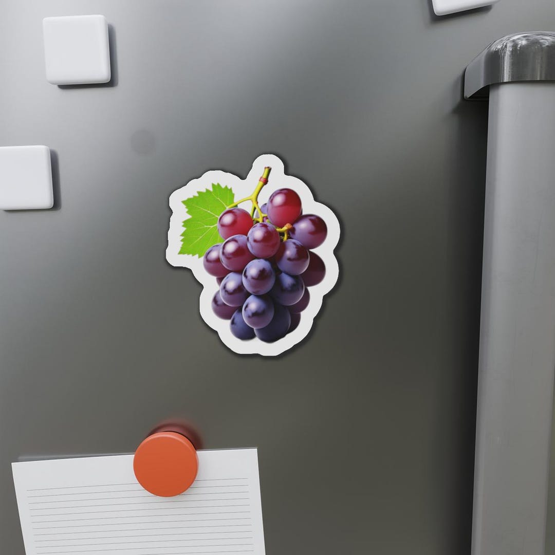 Vibrant Grape Vine Vinyl Magnet - Etsy