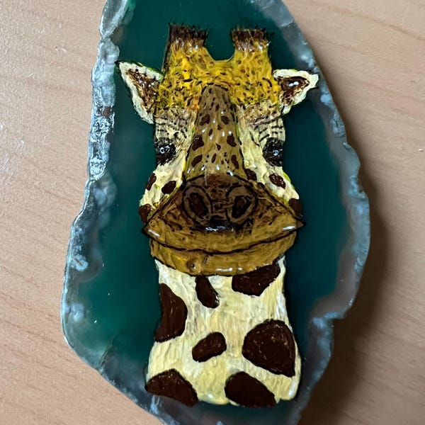 Painted Rock Giraffe - Etsy