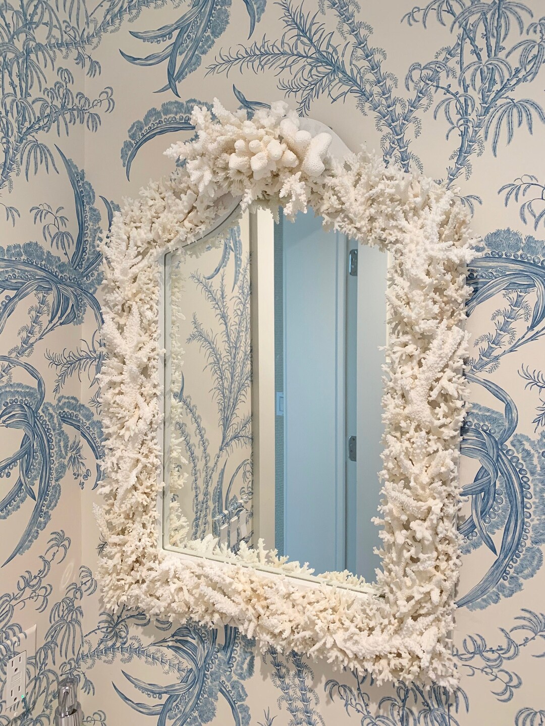 Beach Decor Large Natural Coral Mirror - Etsy