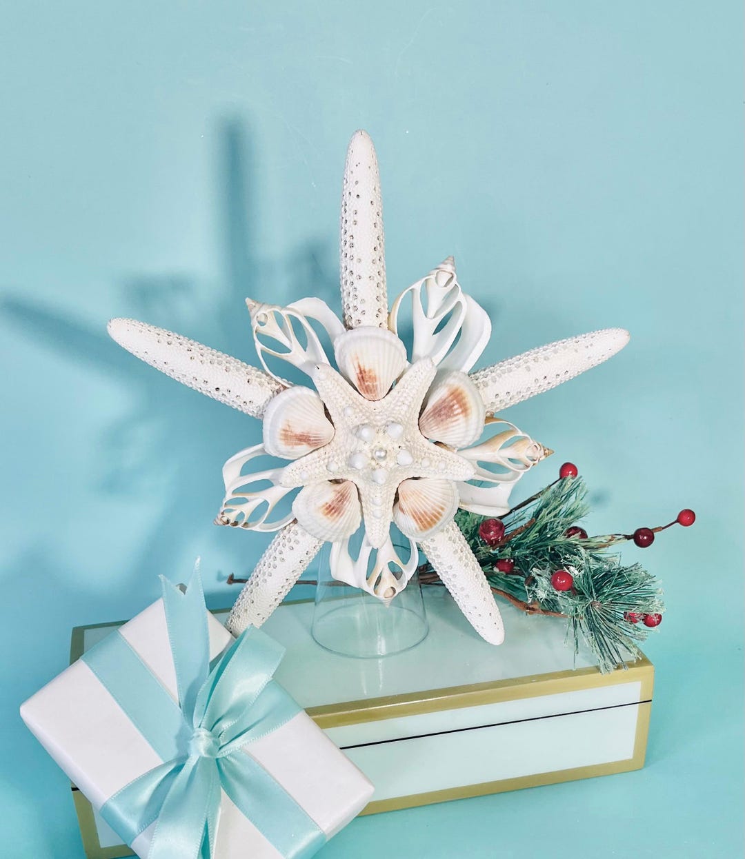 Starfish Christmas Tree Topper - Coastal Christmas Decor Beach ...