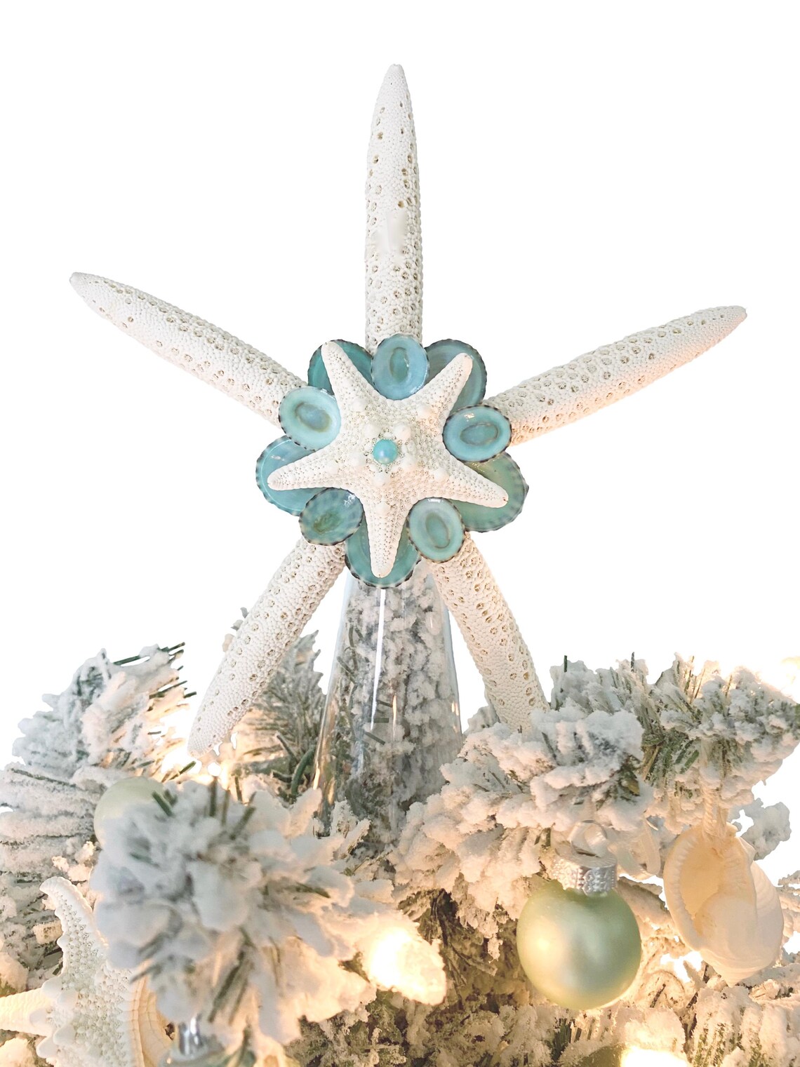 Starfish Christmas Tree Topper - Christmas Decoration Beach Decor ...