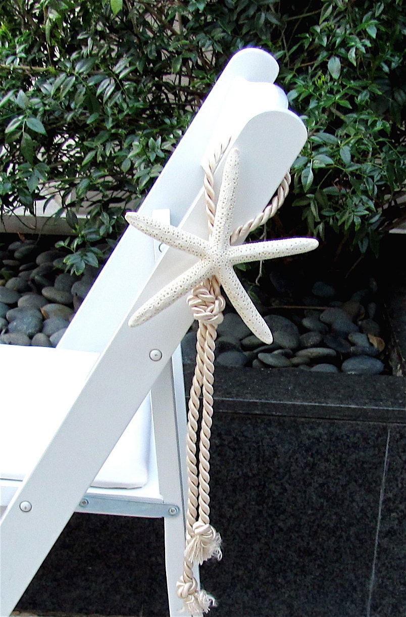 Beach Wedding Decor 10 Starfish Chair Decorations With White | Etsy