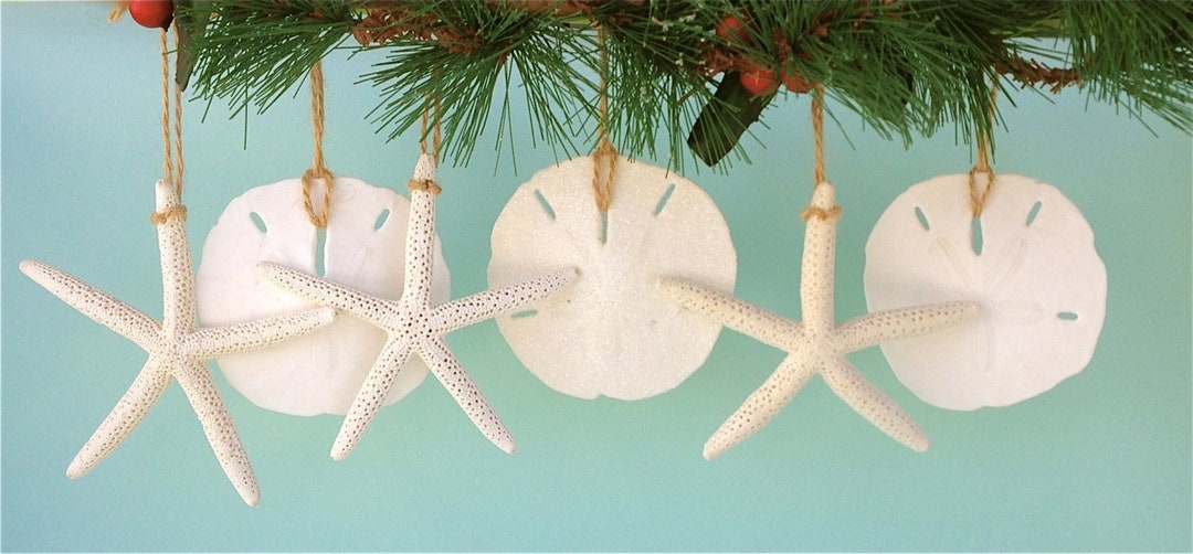 Beach Christmas Ornaments – Handmade Seashell Holiday Decor – Coastal ...