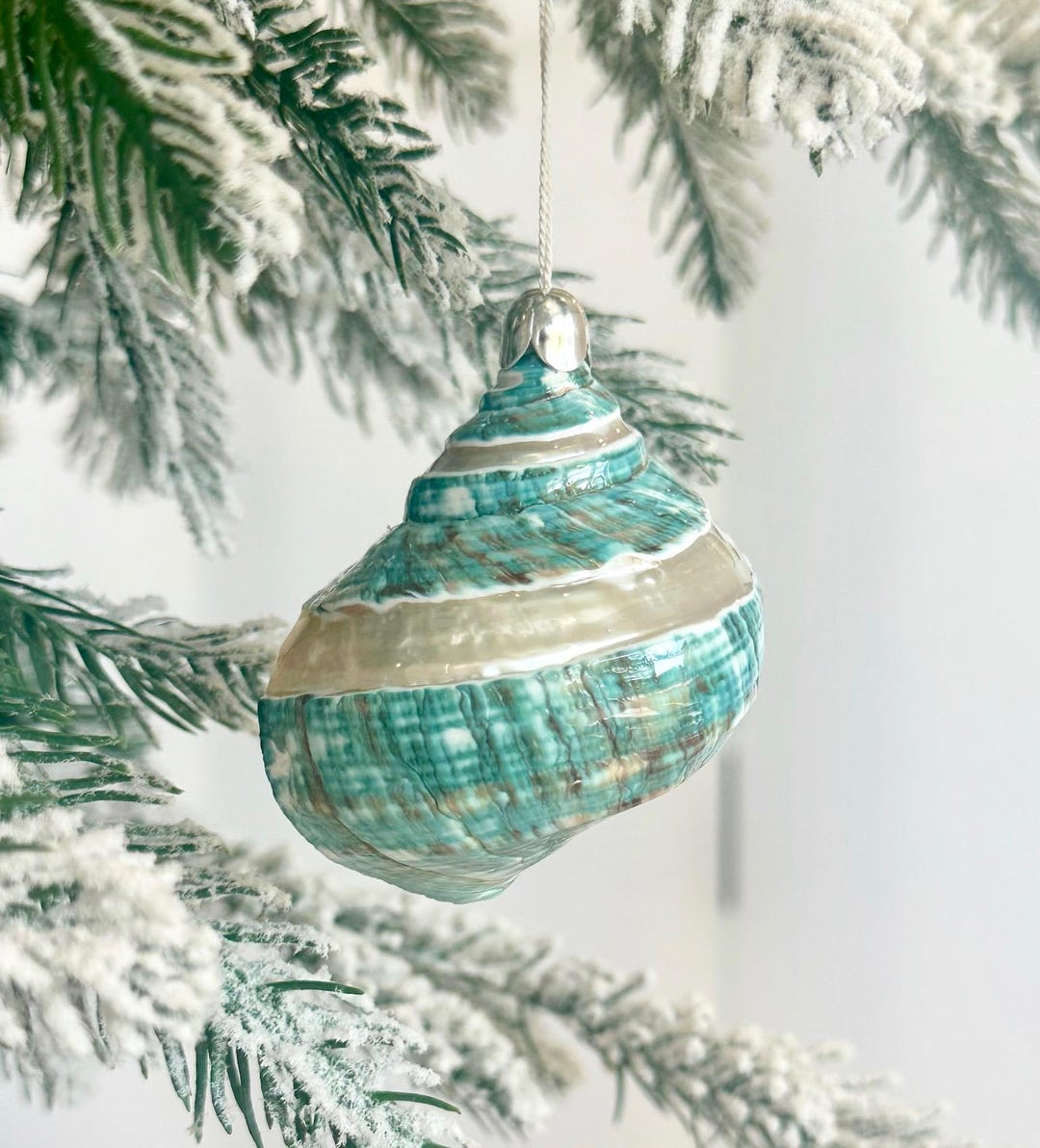 Beach Christmas Ornament – Natural Seashell Ornament – Coastal Nautical ...