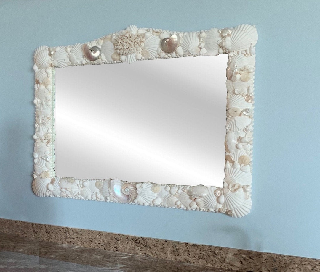 Seashell Mirror - 48" X 36" - Made to Order - Beach Decor Coastal Decor ...