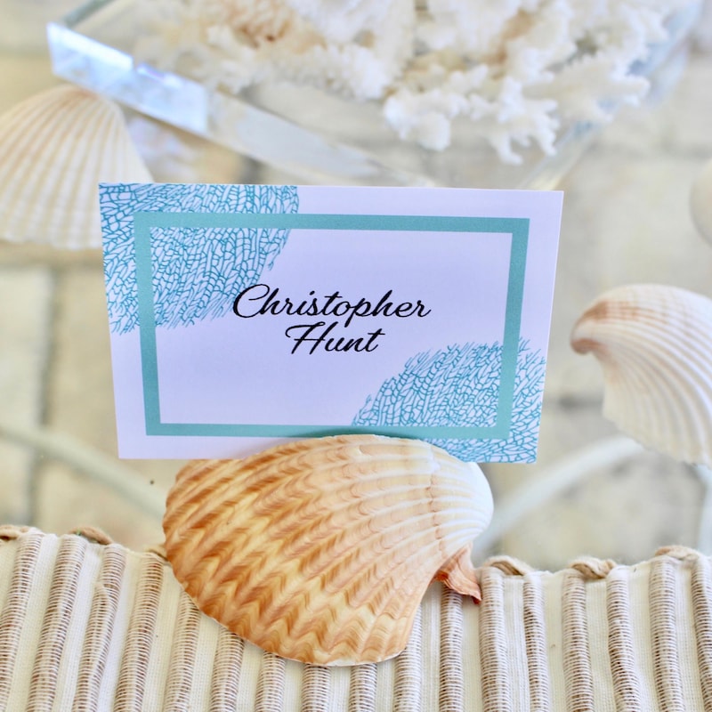 Beach Place Card - Etsy