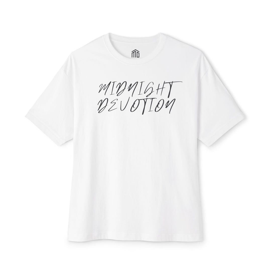 MIDNIGHT DEVOTION Oversized Boxy Tshirt, Motivational Shirt, Streetwear ...