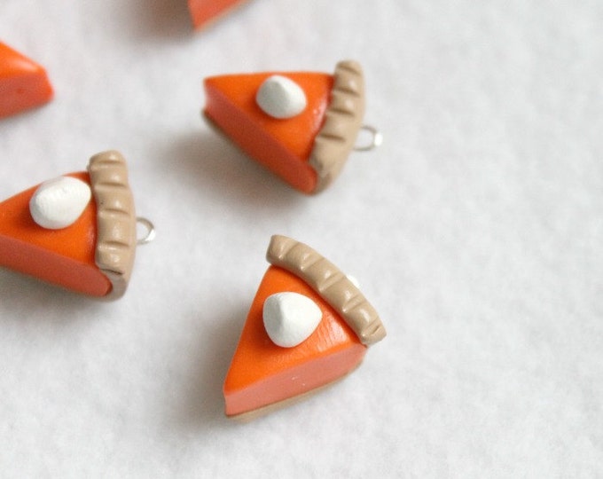 Polymer Clay Pumpkin Pie Charms, Set of 6 Charms - Etsy