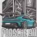 Porsche 911 GT3 RS Embroidery Design, Machine Embroidery Designs ...