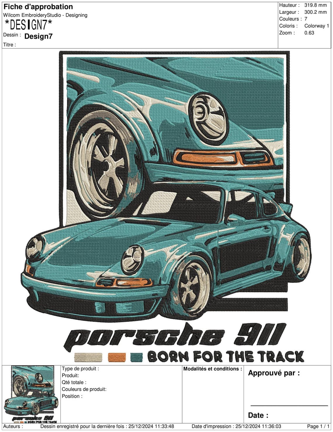 Porsche 911 Embroidery Design, Machine Embroidery Designs, Embroidery ...