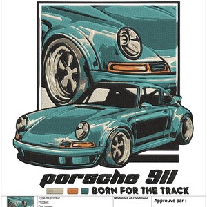 Porsche 911 Embroidery Design, Machine Embroidery Designs, Embroidery ...
