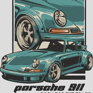Porsche 911 Embroidery Design, Machine Embroidery Designs, Embroidery ...