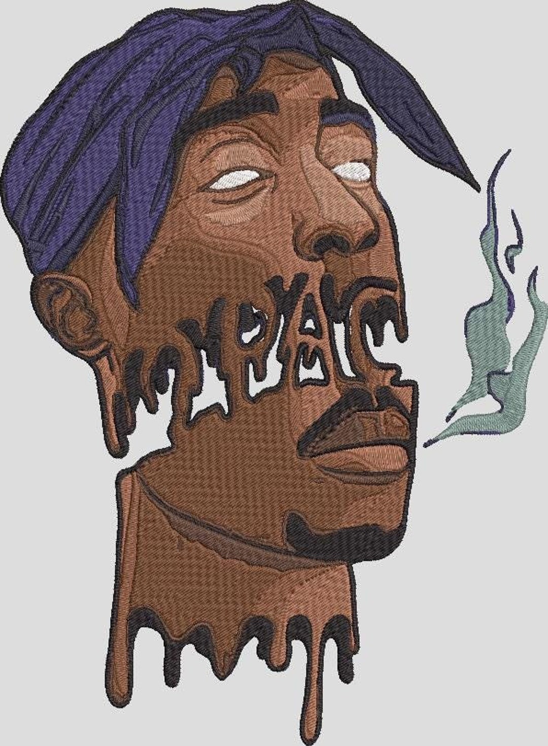 2 Pac Tupac Embroidery Design Digital Download 5 Variations - Etsy