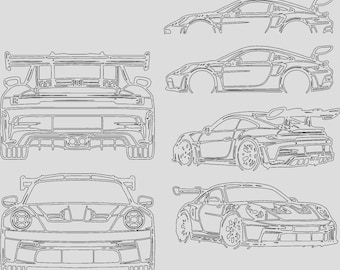 Porsche 911 GT3 RS Embroidery Design, Machine Embroidery Designs ...
