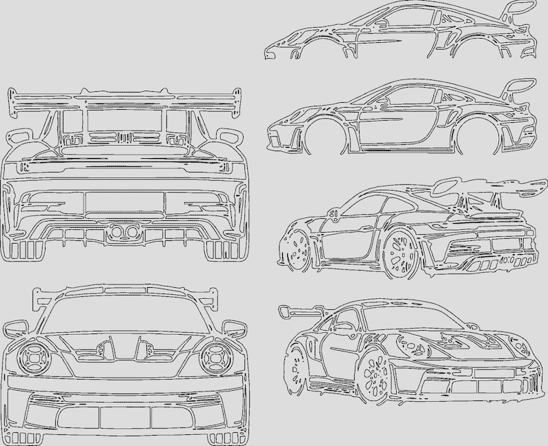 Porsche 911 GT3 RS Embroidery Design, Machine Embroidery Designs ...