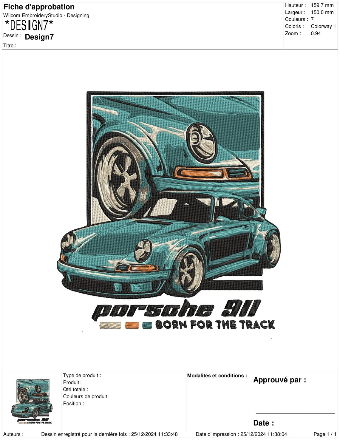 Porsche 911 Embroidery Design, Machine Embroidery Designs, Embroidery ...