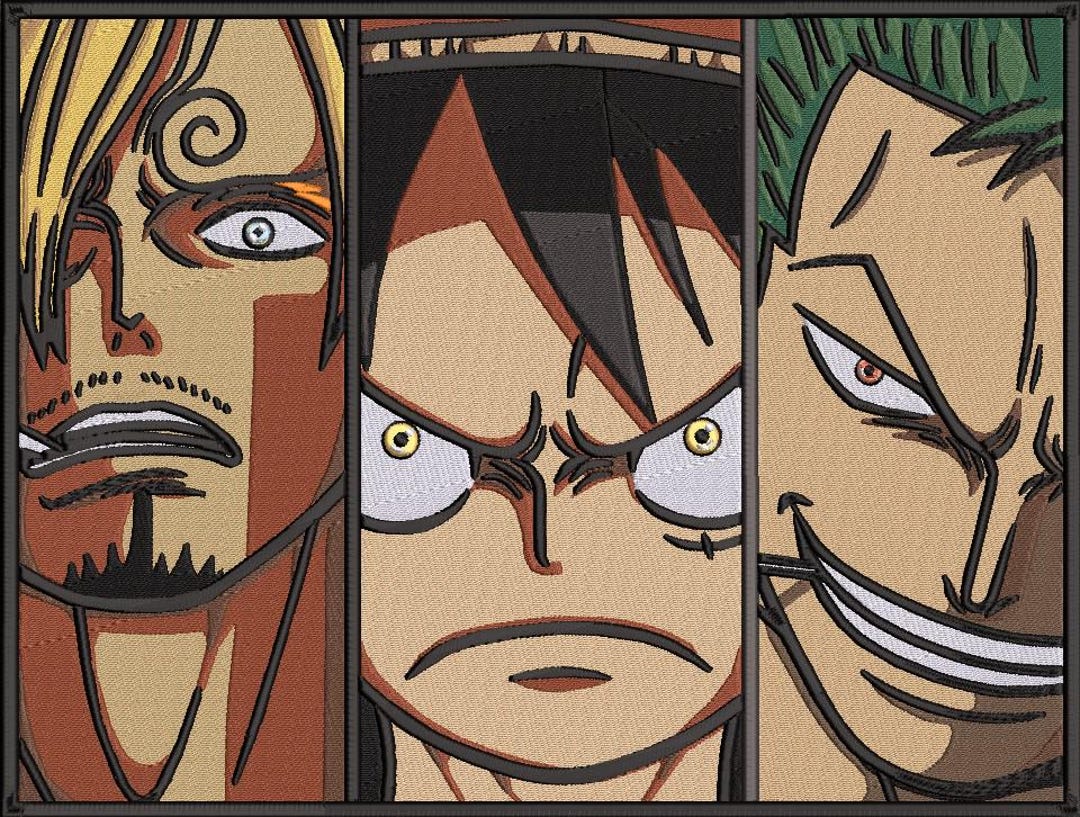 One Piece Embroidery Digital Download 4 Variations - Etsy