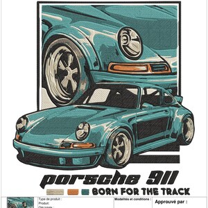 Porsche 911 Embroidery Design, Machine Embroidery Designs, Embroidery ...