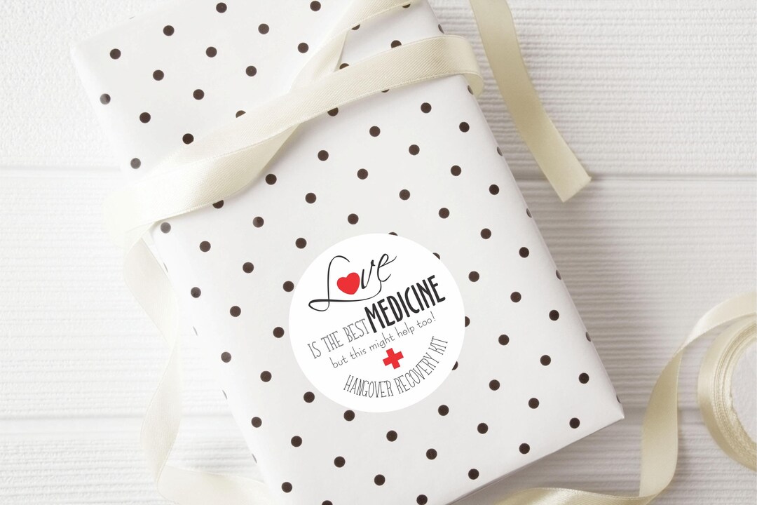 Love is the Best Medicine Stickers - Hangover Recovery Kits Stickers ...