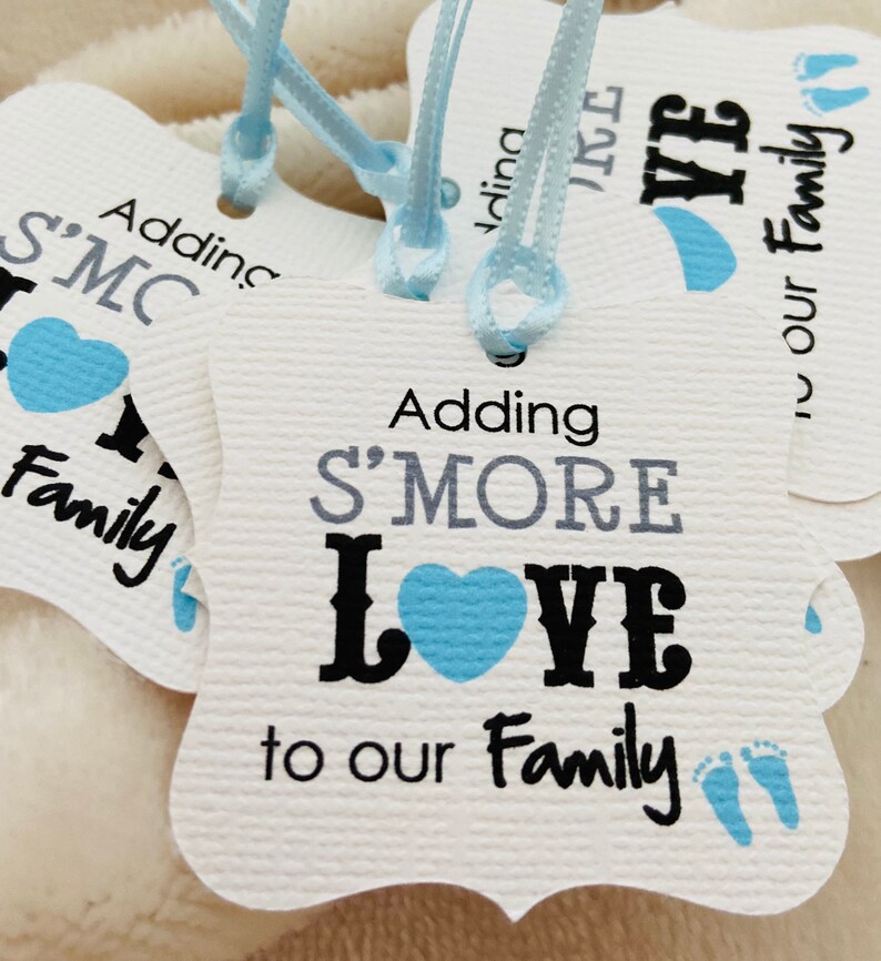Adding S'more Love to our Family Tags Bracket Shape Baby | Etsy