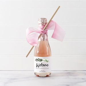 Mini Champagne Bridal Shower Labels - Mini Champagne Baby Shower Labels ...