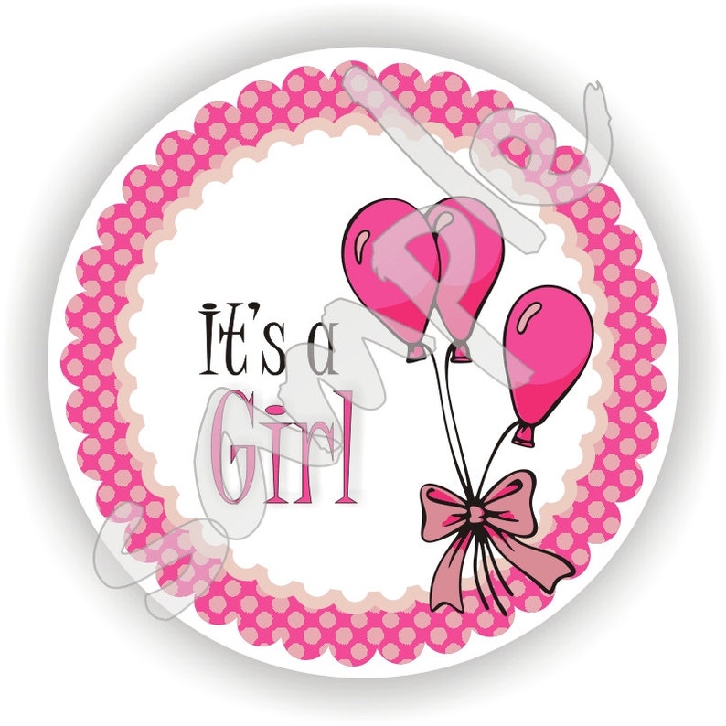 It's a Girl Theme 40 Thank You 2 Inch Circle Stickers - Etsy