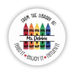 Teacher Book Labels - Teacher Name Stickers - Personalized Teachers ...