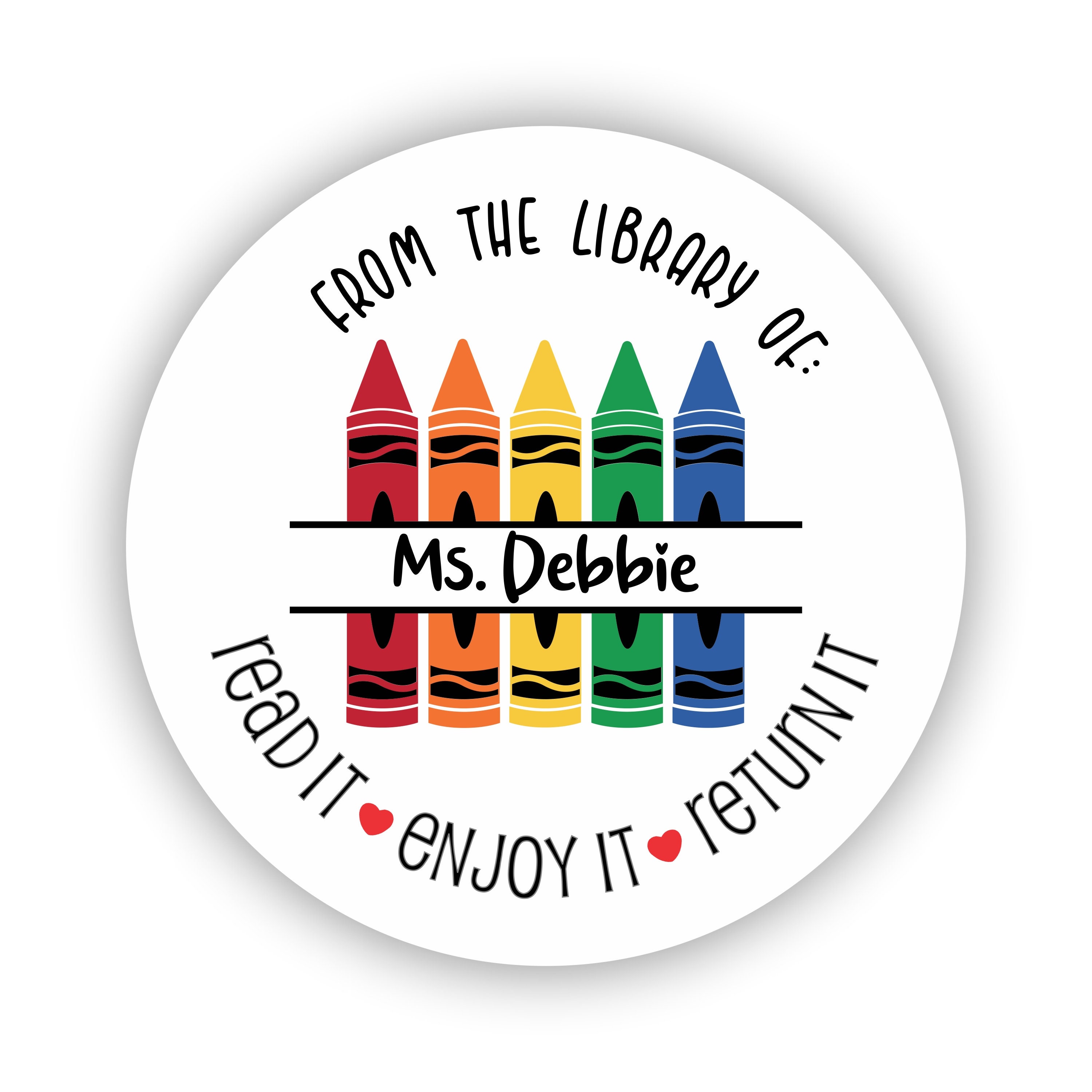 Teacher Book Labels - Teacher Name Stickers - Personalized Teachers ...