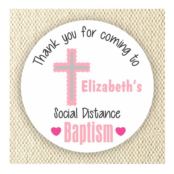 Social Distance Baptism Stickers- Baptism during Social Distance ...