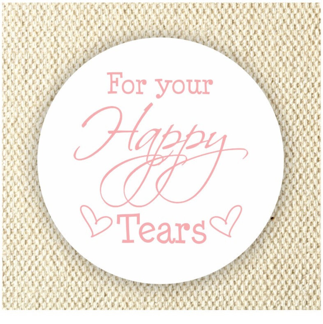 For Your Happy Tears Stickers - Pocket Tissues Stickers - Wedding ...