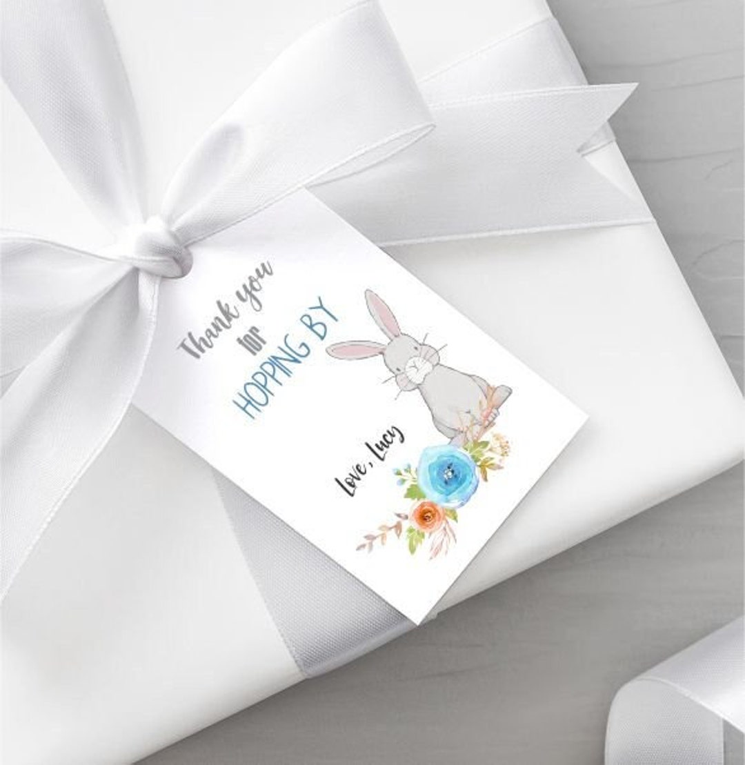 Thank You for Hopping by Baby Shower Tags - First Birthday Favor Tags ...