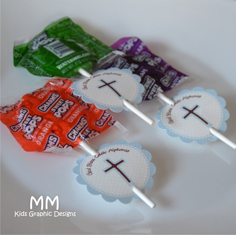 Lollipop Favor Tags Personalized Lollipop Tags Set of 20 | Etsy