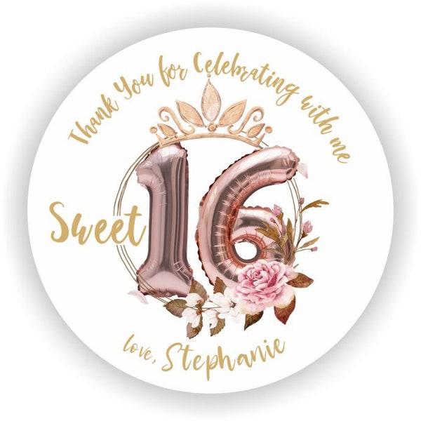 Sweet 16 Stickers - Etsy