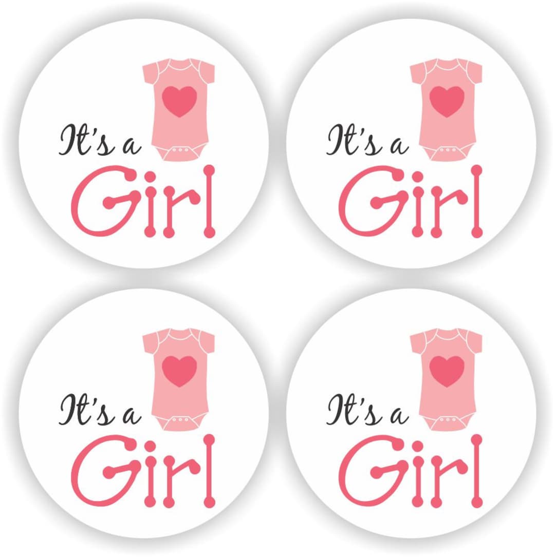 Baby Shower Stickers - It is a Girl Stickers - Baby Shower Candy ...