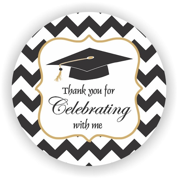 Congrats Grad Favor Stickers - Graduation Stickers - Thank you for ...