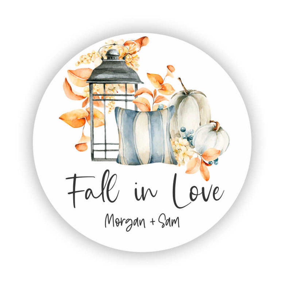 Fall in Love Stickers - Thank You Wedding Stickers - Wedding Stickers ...