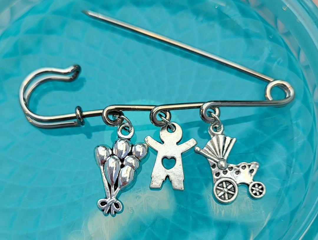 Baby Nappy Pins, Ornamental, Decorative, Baby Charm, Nappy Pin, Diaper ...