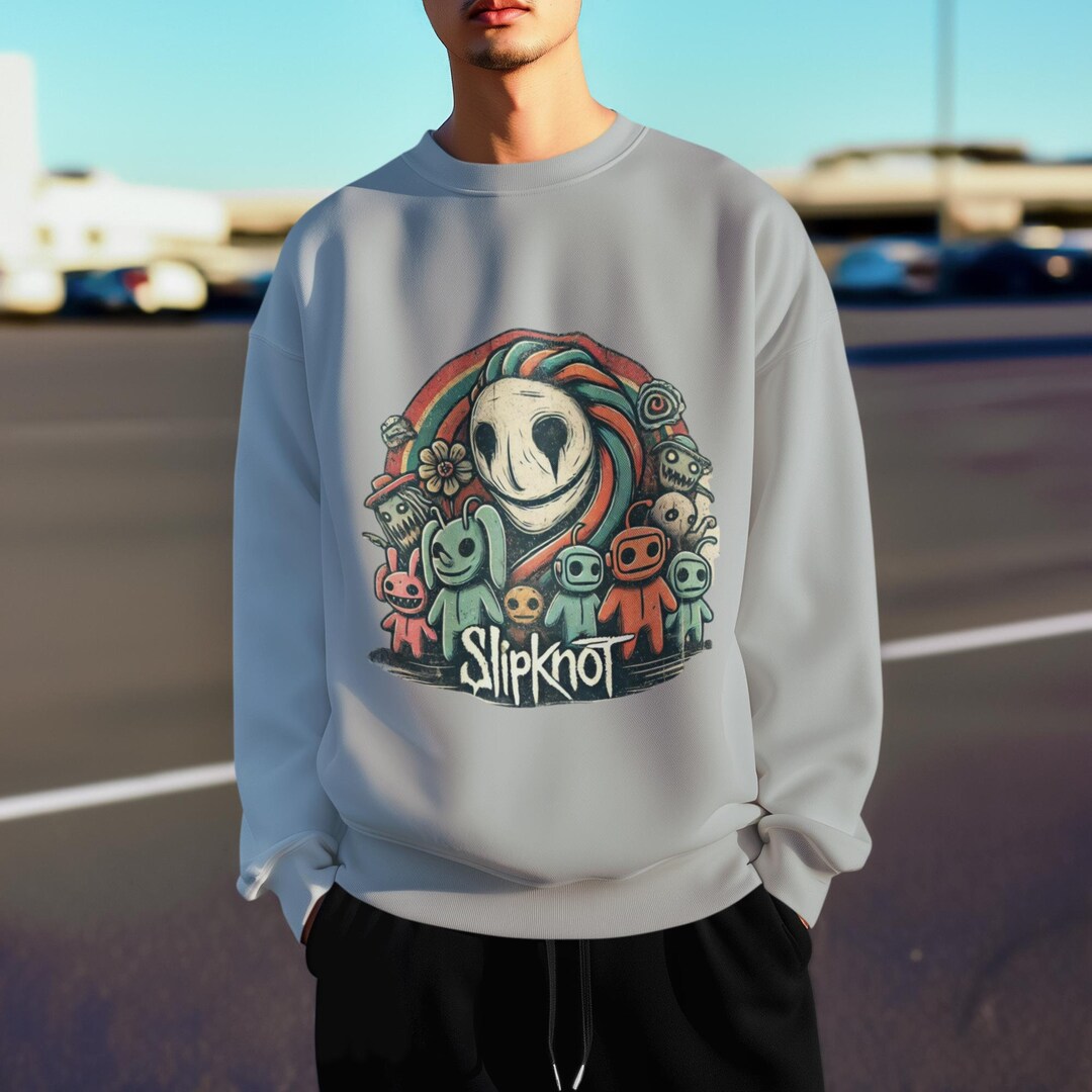 Slipknot Inspired Sweatshirt Iconic Band Design for Rock and Metal Fans ...