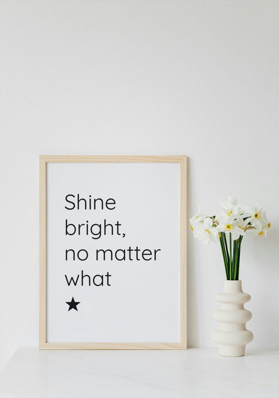 Inspirational Quote Print | Positive Vibes Wall Art | Motivational ...