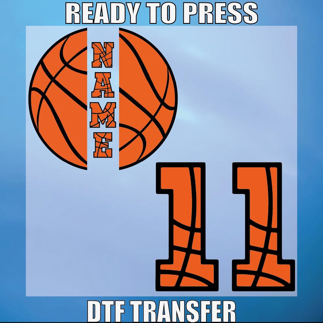 Custom Basketball Design Dtf Transfer, Basketball Personalized Dtf ...