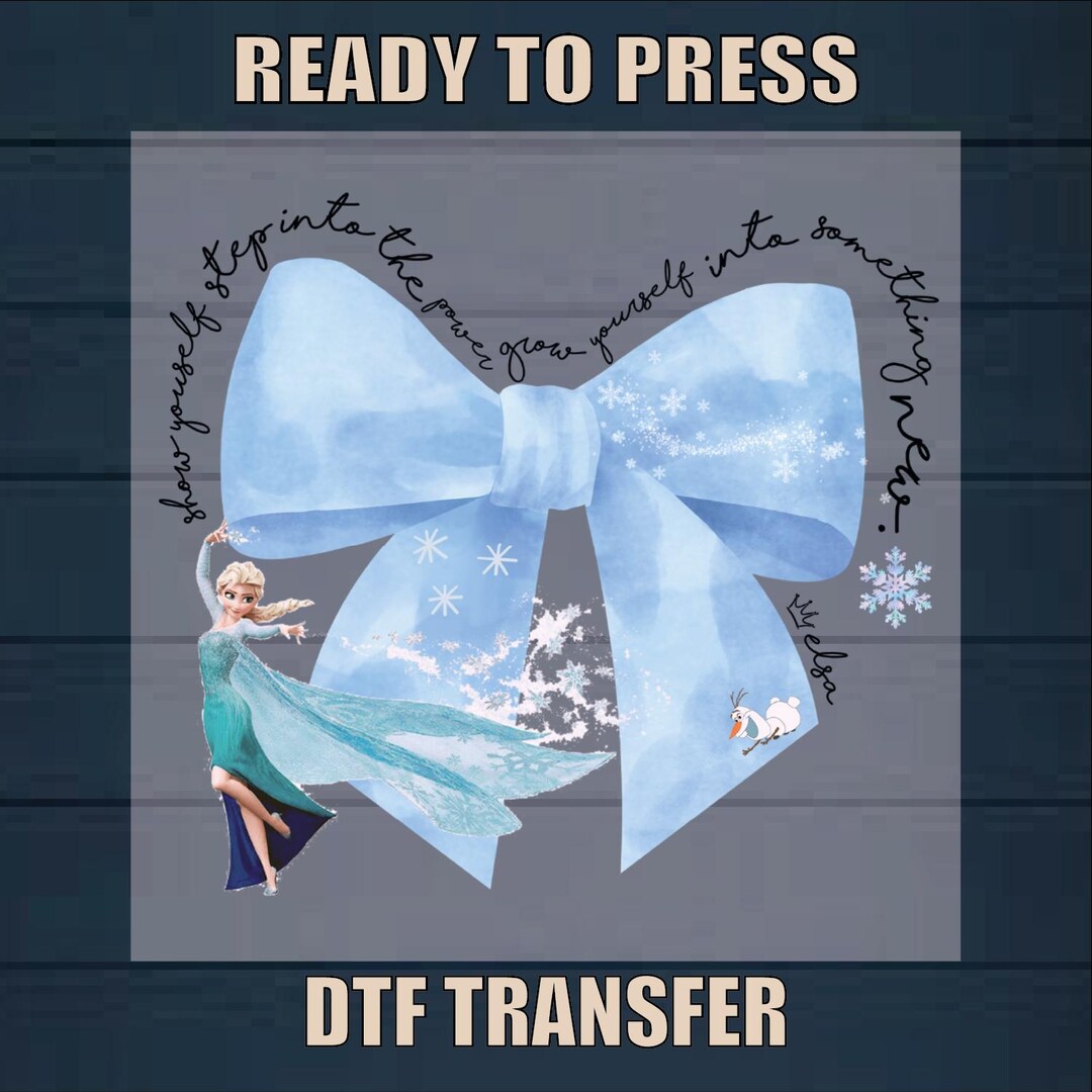 Princess Elsa Dtf Transfer, Princess Design Ready for Press, Shirt ...